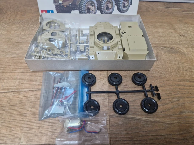 TAMIYA 1/35 Motorized Saladin MkII Armoured Car Tank Parts Sealed Kit £ ...