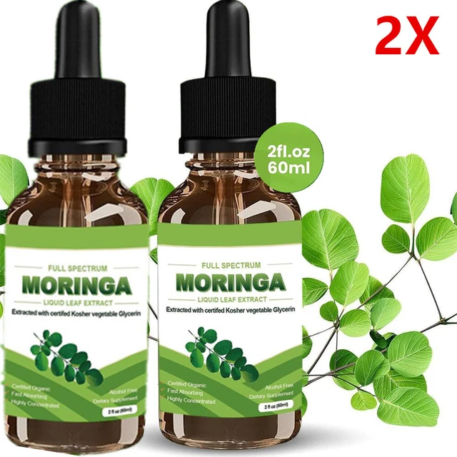 2X ORGANIC MORINGA Leaf Extract Liquid Drops 60M L N7S3 H6M3 B4P2 £7.31 ...