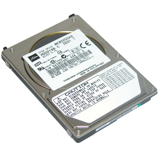 HARD DISK HDD Disco Ide Pata 2,5" 80Gb Computer Portatile Pc Toshiba ...
