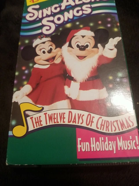 DISNEY SING ALONG Songs The Twelve Days Of Christmas VHS Video Mickey ...