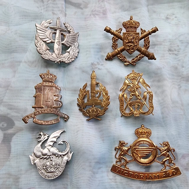 7 WW1/WW2 BELGIAN Army Cap Badges £25.00 - PicClick UK