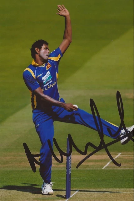 SRI LANKA: ANGELO MATHEWS FIRMATO 6x4 ODI ACTION PHOTO+COA EUR 7,10 ...