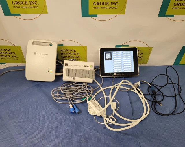 EDWARDS LIFESCIENCES EV1000 Monitor with Databox , Pump-Unit And Cables ...