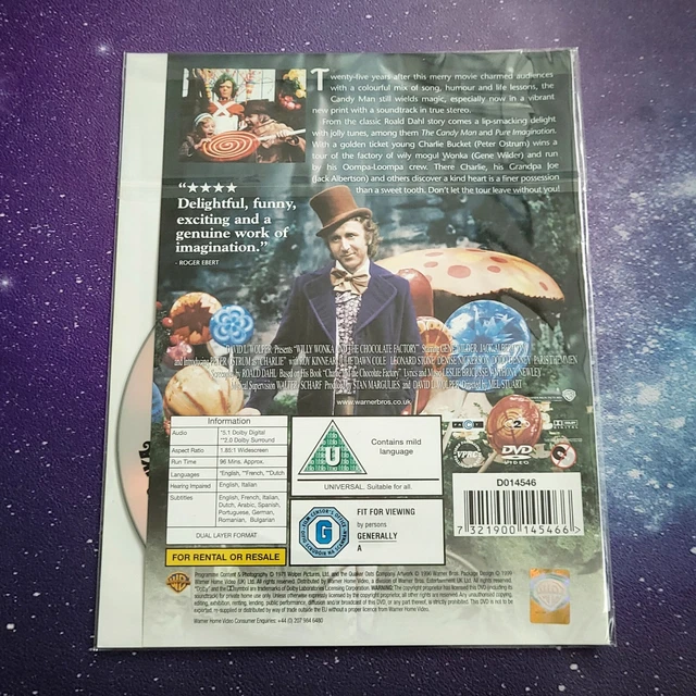 WILLY WONKA AND The Chocolate Factory (DVD, 2005) DISC AND SLEEVE ONLY ...
