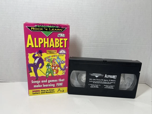 VHS ROCK 'N Learn Alphabet VHS Rare Educational Video Tape, 47% OFF