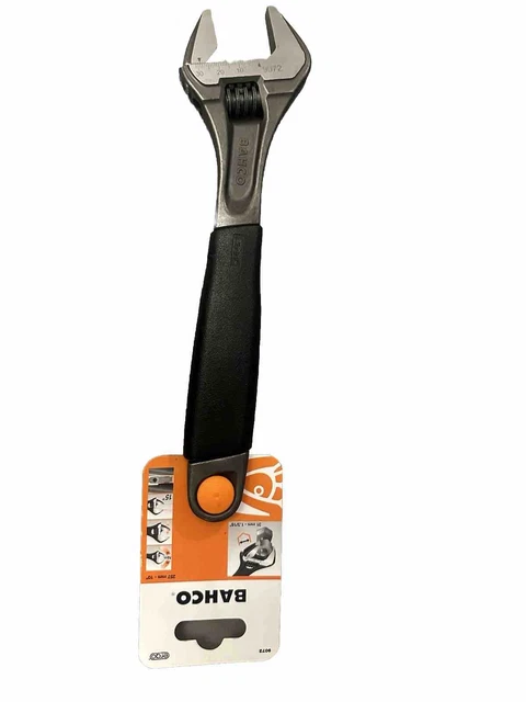 BAHCO ADJUSTABLE SPANNER 10" 257mm With Reversible Pipe Jaw Spanner Ergo 9072 £25.00 - PicClick UK