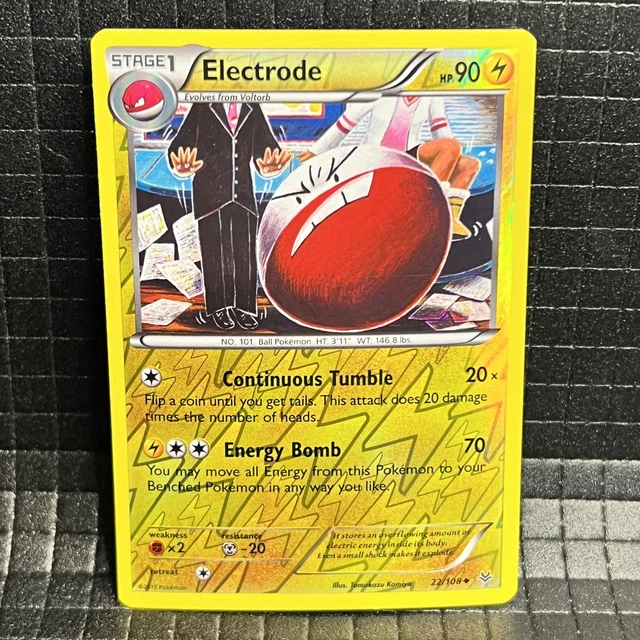 CARTE RARE POKEMON Reverse Holo Electrode #22/108 XY ciel rugissant EUR ... CARTE RARE POKEMON Reverse Holo Electrode #22/108 XY ciel rugissant EUR ...