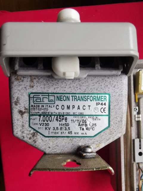 F.A.R.T. NEONTRAFO, HOCHSPANNUNGSTRAFO “RESINBLOCK 2000 45 PE“ 7000 ...