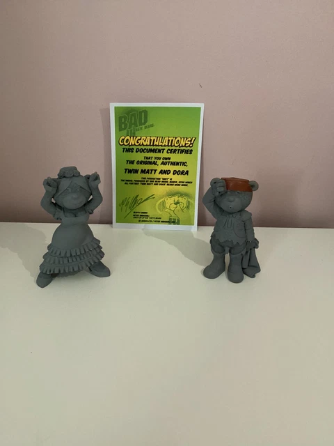 RARE BAD TASTE Bear Twinset MATT & DORA 1/1 Prototype/Grey Parody Boxed ...