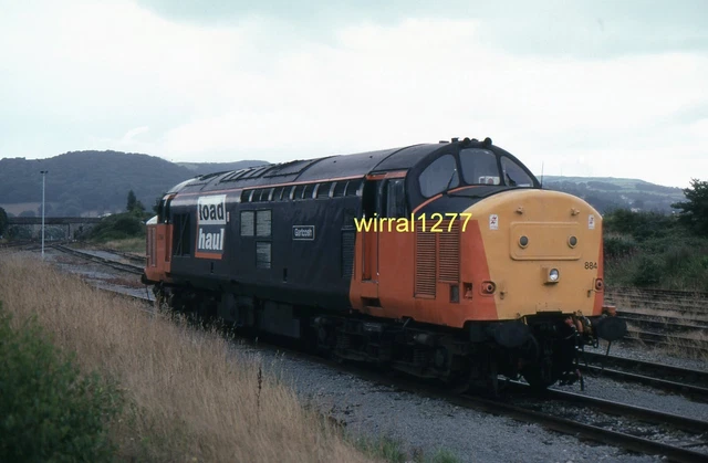 ORIGINAL RAILWAY SLIDE Class 37 37884 at Llandudno Junction 09.96 £3.99 ...