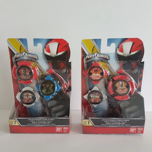 POWER RANGERS NINJA Steel Power Star 3 Pack Series 1 Bundle x2 Bandai £ ...