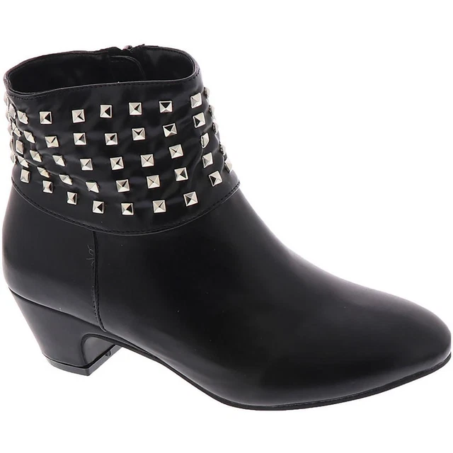 BOTTES CHEVILLE CLOUTÉES femme Masseys Presley en faux cuir chaussures ...
