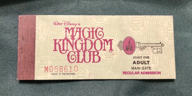 VINTAGE DISNEYLAND MAGIC Kingdom Club Ticket Book With 11 Adventures ...