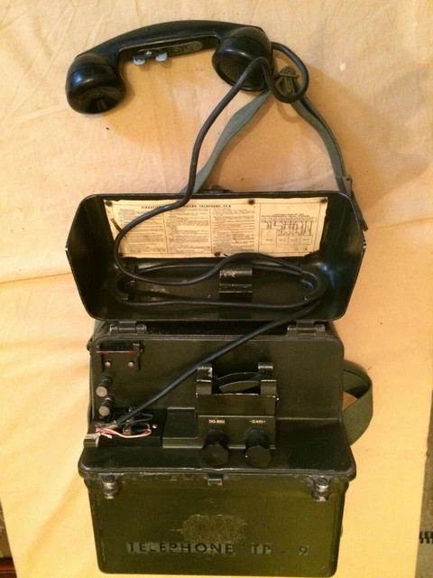 VINTAGE US ARMY Signal Corps Telephone Tp-9 £530.00 - PicClick UK