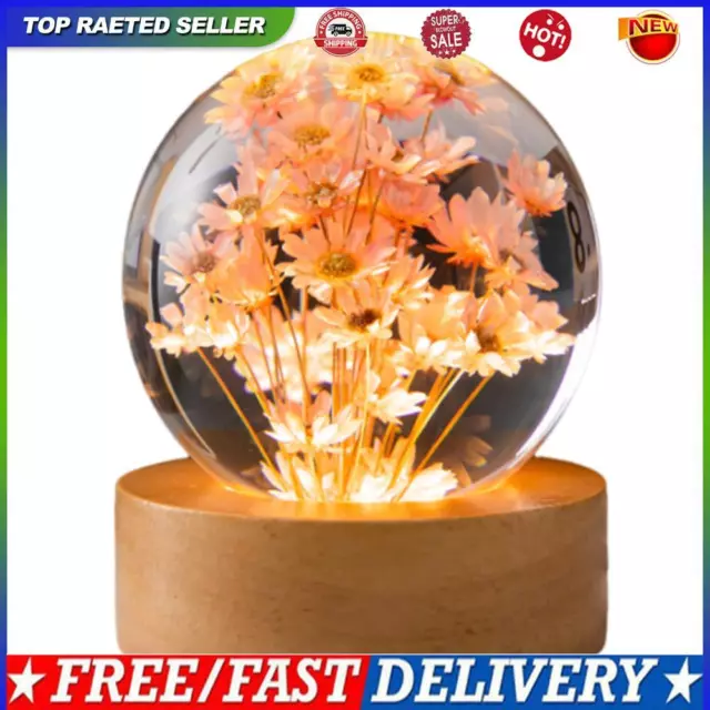 FLOWER CRYSTAL BALL Night Light Flower Desk Lamp Cute Night Light (Red ... FLOWER CRYSTAL BALL Night Light Flower Desk Lamp Cute Night Light (Red ...