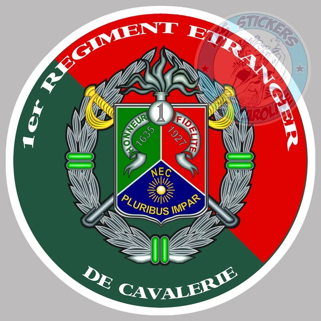 STICKER LEGION ETRANGERE 1er REGIMENT ETRANGER DE CAVALERIE AUTOCOLLANT ...