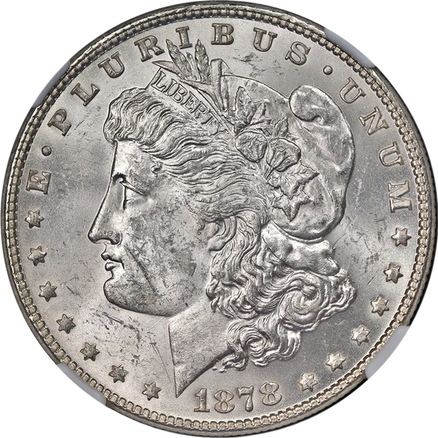 1878-P 7TF REV 78 Morgan Silver Dollar NGC MS61 Blast White Strong ...
