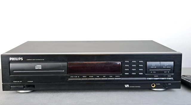 PHILIPS CD 732 CD-Player neuer Laser neuer Riemen Fernbedienung ...