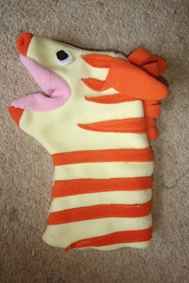 REPLICA OF RARE Vintage Orange Zebra Puppet as seen in Baby Einstein £ ...