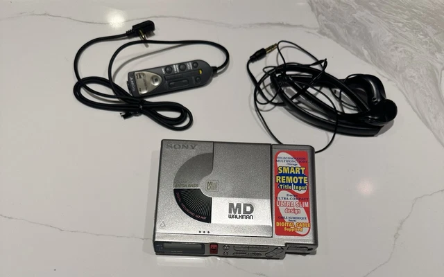 VINTAGE SONY MD Walkman Portable Minidisc Player/Recorder Mega Bass Mz ...