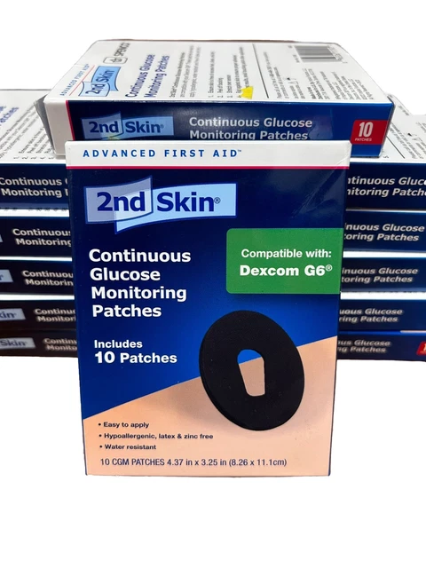 2ND SKIN CONTINUOUS Glucose Monitoring Patch Dexcom G6 Lot Of 12 Boxes ...