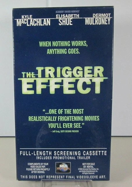 TRIGGER EFFECT, THE VHS Kyle MacLachlan, Elisabeth Shue Screener ...