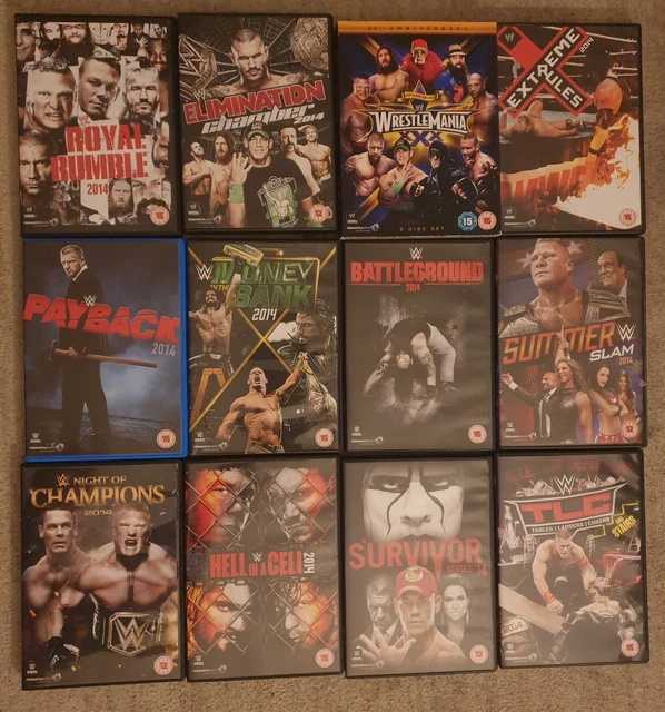 WWE 2014 PPV Complete DVD Bundle Collection 12 DVDs 14 Discs EUR 46,86 ...
