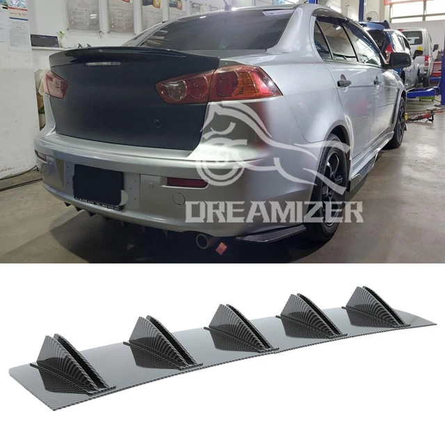 FOR MITSUBISHI LANCER EVO X Carbon Rear Bumper Spoiler Splitter ...