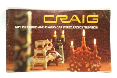 CRAIG 1960S PRODUCT catalog advertising electronics 8-track players ...
