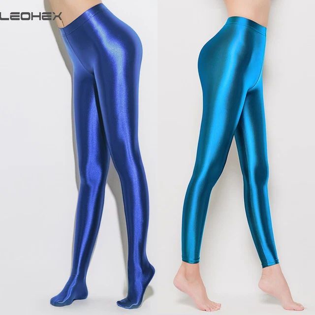 Leohex Women Sexy Pantyhose Stockings Satin Glossy Shiny Opaque Tights