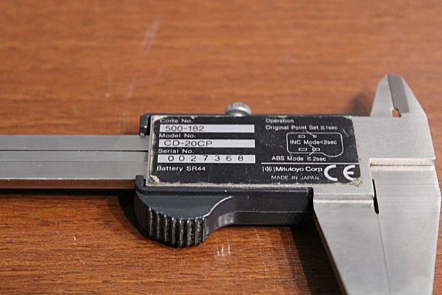 MITUTOYO CD-20CP 500-182 Digital Caliper 500 Series ABS Digimatic Caliper £91.82 - PicClick UK