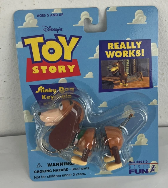 TOY STORY SLINKY Dog Keychain 1995 Disney Pixar Basic Fun $25.00 - PicClick