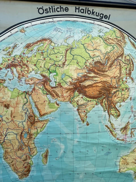 EASTERN HEMISPHERE WESTERMANN Role Map School Wall Chart 177x183cm Nr019 £97.42 - PicClick UK