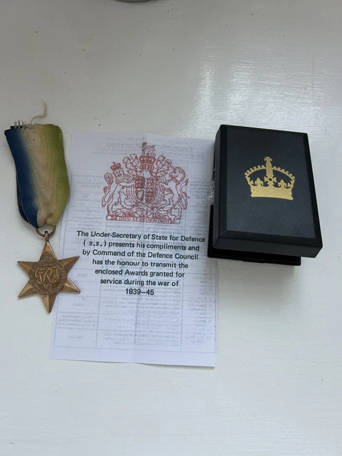 WW2 ORIGINAL ATLANTIC Star Medal In Crown Medal Box £25.99 - PicClick UK