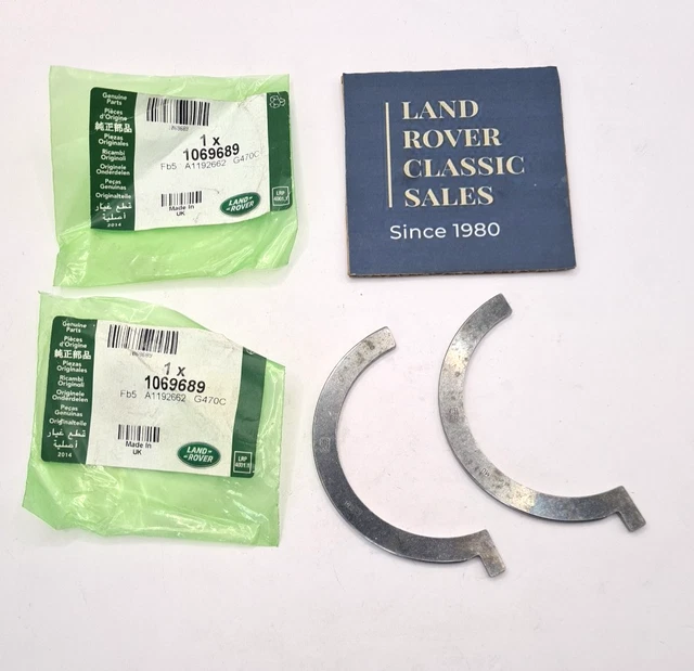 LAND ROVER JAGUAR 4.4 & 4.2 V8 Crank Thrust Washer X 2 Genuine 1069689 ...