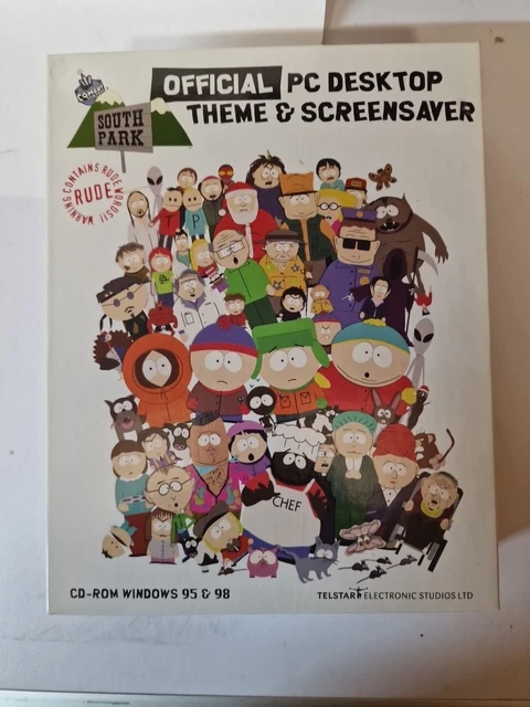 SOUTH PARK OFFICIAL PC Desktop Theme & Screensaver Big Box Windows 95 ...