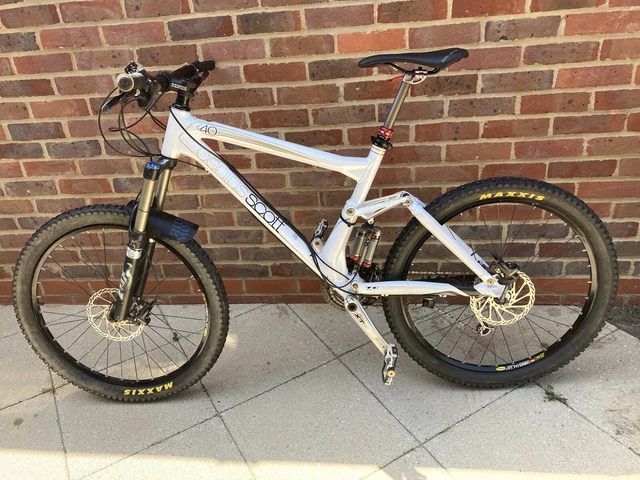 SCOTT GENIUS FULL suspension mountain bike white £303.00 - PicClick UK