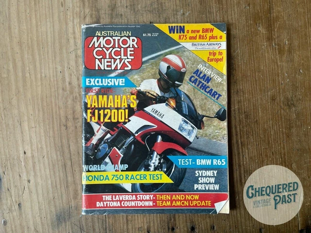 VINTAGE FEB 1986 AUSTRALIAN MOTOR CYCLE NEWS Magazine FJ1200 BMW R26 ...