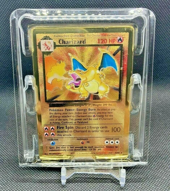 POKEMON CELEBRATIONS ULTRA Premium Collection Gold Metal Charizard Card ...