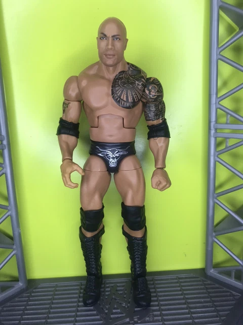 THE ROCK WWE Elite Wrestlemania XL Mattel WWF Dwayne Johnson Wrestling Figure £11.99 - PicClick UK