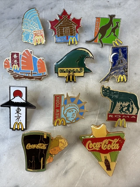 LOT DE PIN'S Vintage de McDonald's/Coca, 11 Pin’s Collector Différents ...