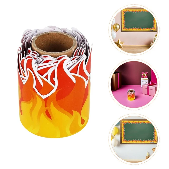 1 ROLL FIRE Bulletin Board Borders - Burning Fire Bulletin Board Trims ...
