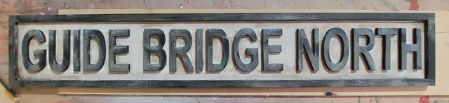 REPLICA SCALE 'GUIDE Bridge North' Signal Box Nameboard £38.00 ...