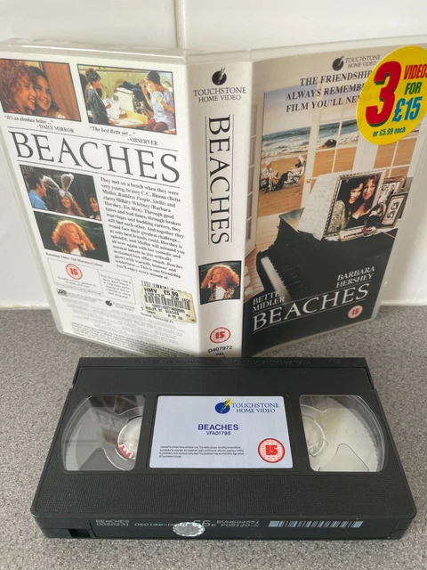 BEACHES {1988, VHS} Bette Midler, Barbara Hershey Vhs £3.99 - PicClick UK