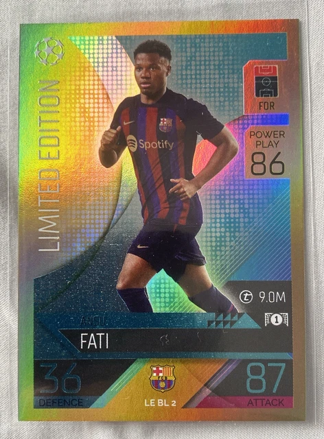 ANSU FATI BLUE Limited LE BL 2 Topps Match Attax 22/23 RARE CARD - EU Version £49.99 - PicClick UK