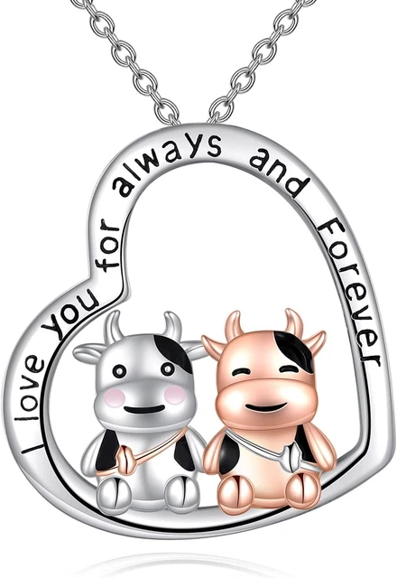 ONEFINITY HIGHLAND COW/COW Print Necklace 925 Sterling Silver Cow ...