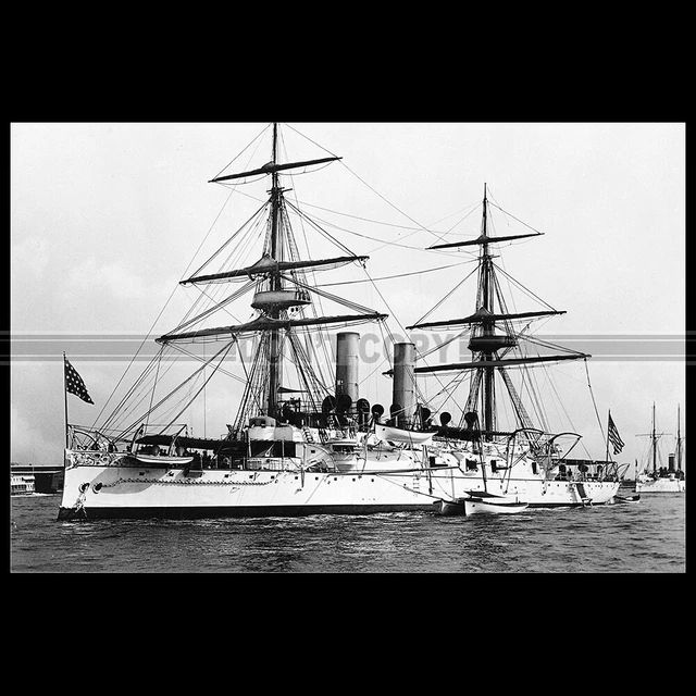 PHOTO B.000058 USS ATLANTA US NAVY BATTLESHIP PROTECTED CRUISER EUR 5 ...