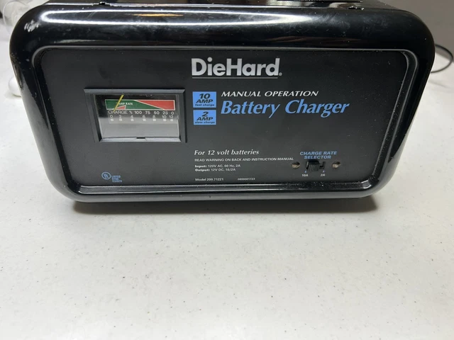 DIEHARD 12 VOLT Battery Charger Engine Starter Fully Automatic 2/10 Amp ...