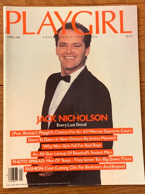 PLAYGIRL MAGAZINE APRIL 1981 Jack Nicholson interview Rick Hynes ...
