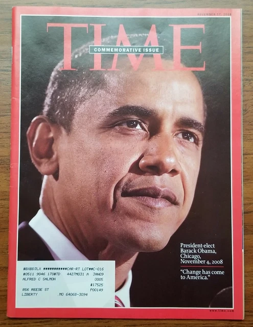 11/17/2008 TIME MAGAZINE - Commemorative Issue Barack Obama, President ...